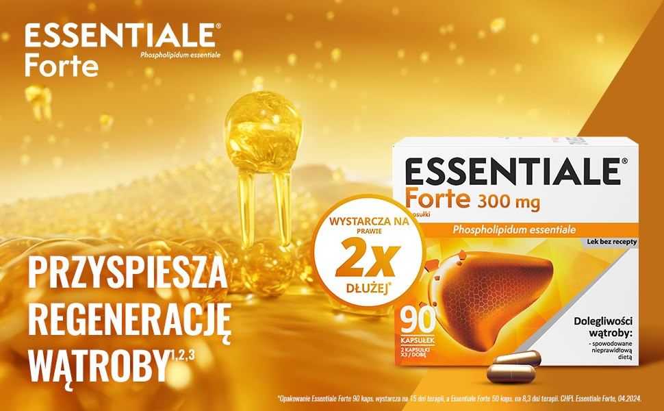 Essentiale Forte na wątrobę 300mg 90 kaps. - Opinie i ceny na Ceneo.pl