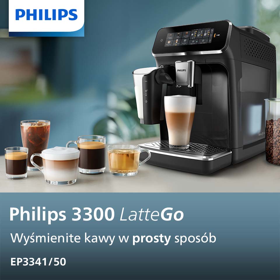 Ekspres PHILIPS 3300 LatteGo EP3341/50 - Opinie i ceny na Ceneo.pl