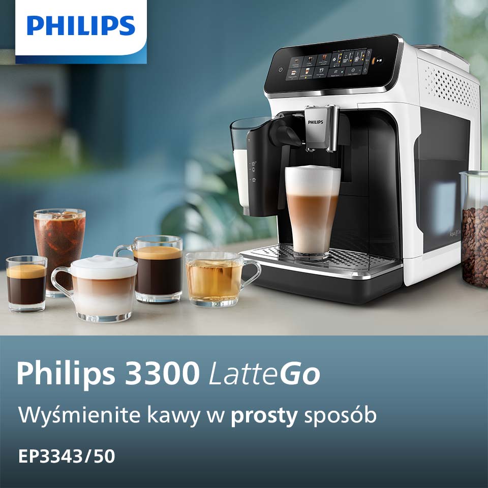 Ekspres PHILIPS 3300 LatteGo EP3343/50 - Opinie i ceny na Ceneo.pl