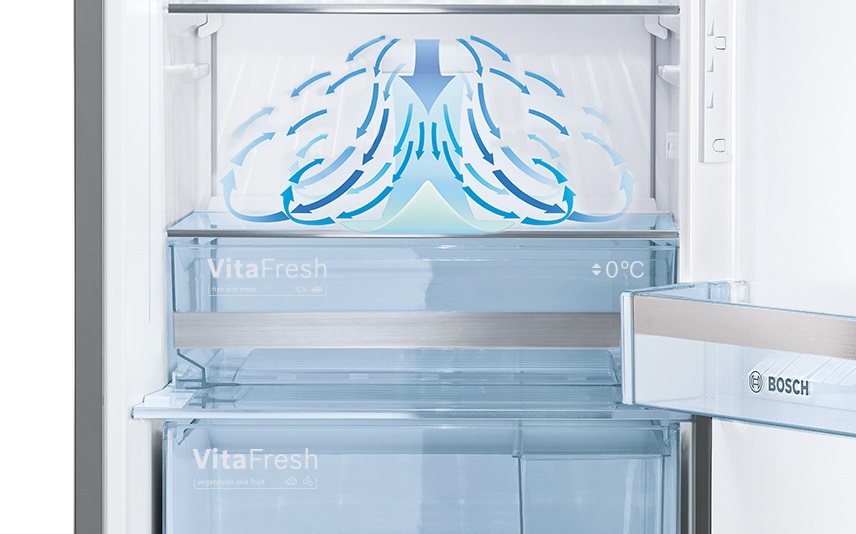 Lodówka Bosch Serie 4 KGN39VLEB z zamrażalnikiem dolnym 203 cm Srebrna ...