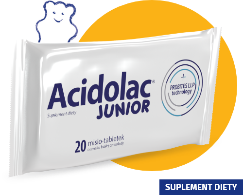 Acidolac Junior Biała Czekolada 20tabl. - Opinie i ceny na Ceneo.pl