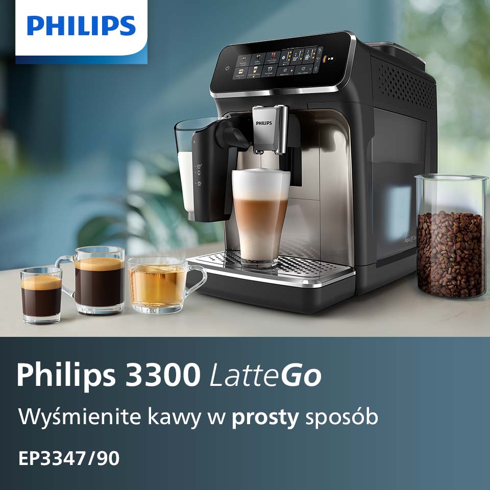 Ekspres PHILIPS 3300 LatteGo EP3347/90 - Opinie i ceny na Ceneo.pl