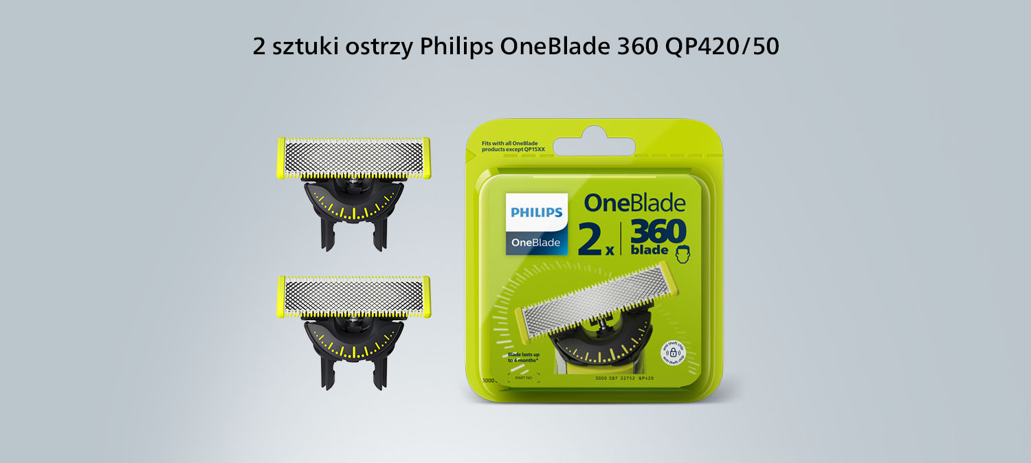 PHILIPS OneBlade 360 2 szt. QP420/50 - Opinie i ceny na Ceneo.pl