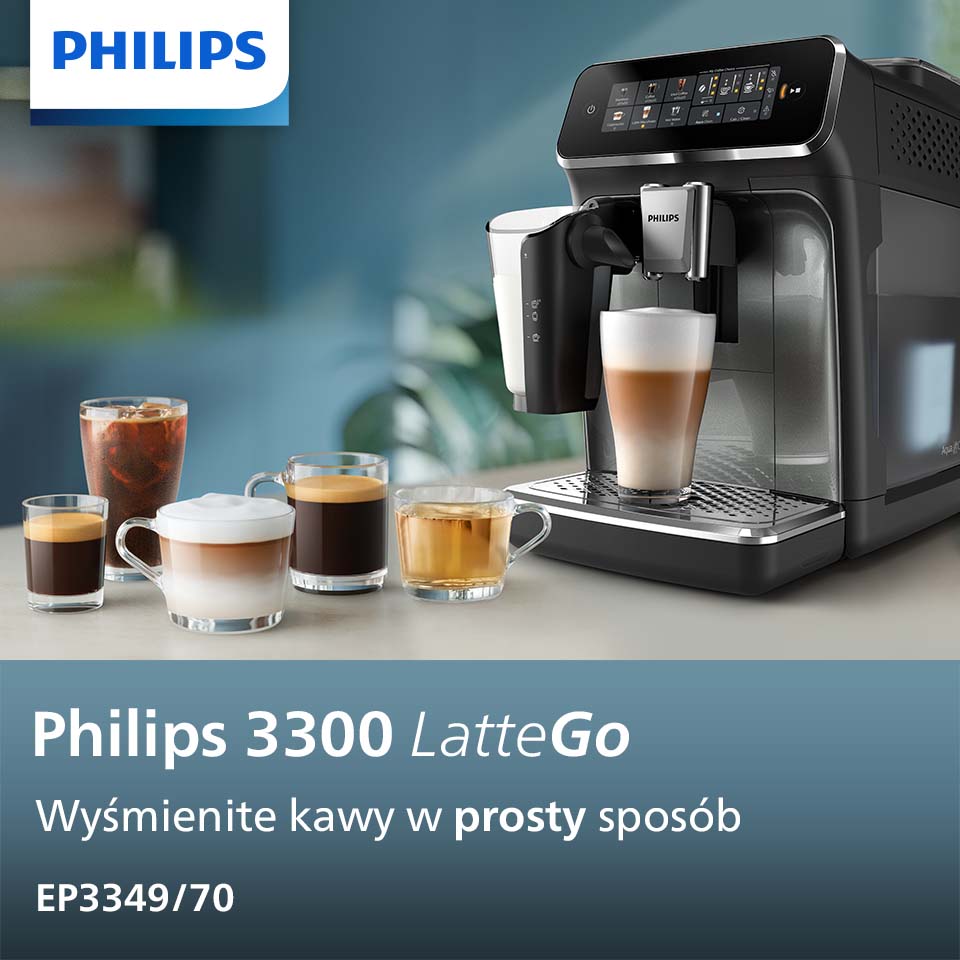 Ekspres PHILIPS 3300 LatteGo EP3349/70 - Opinie i ceny na Ceneo.pl