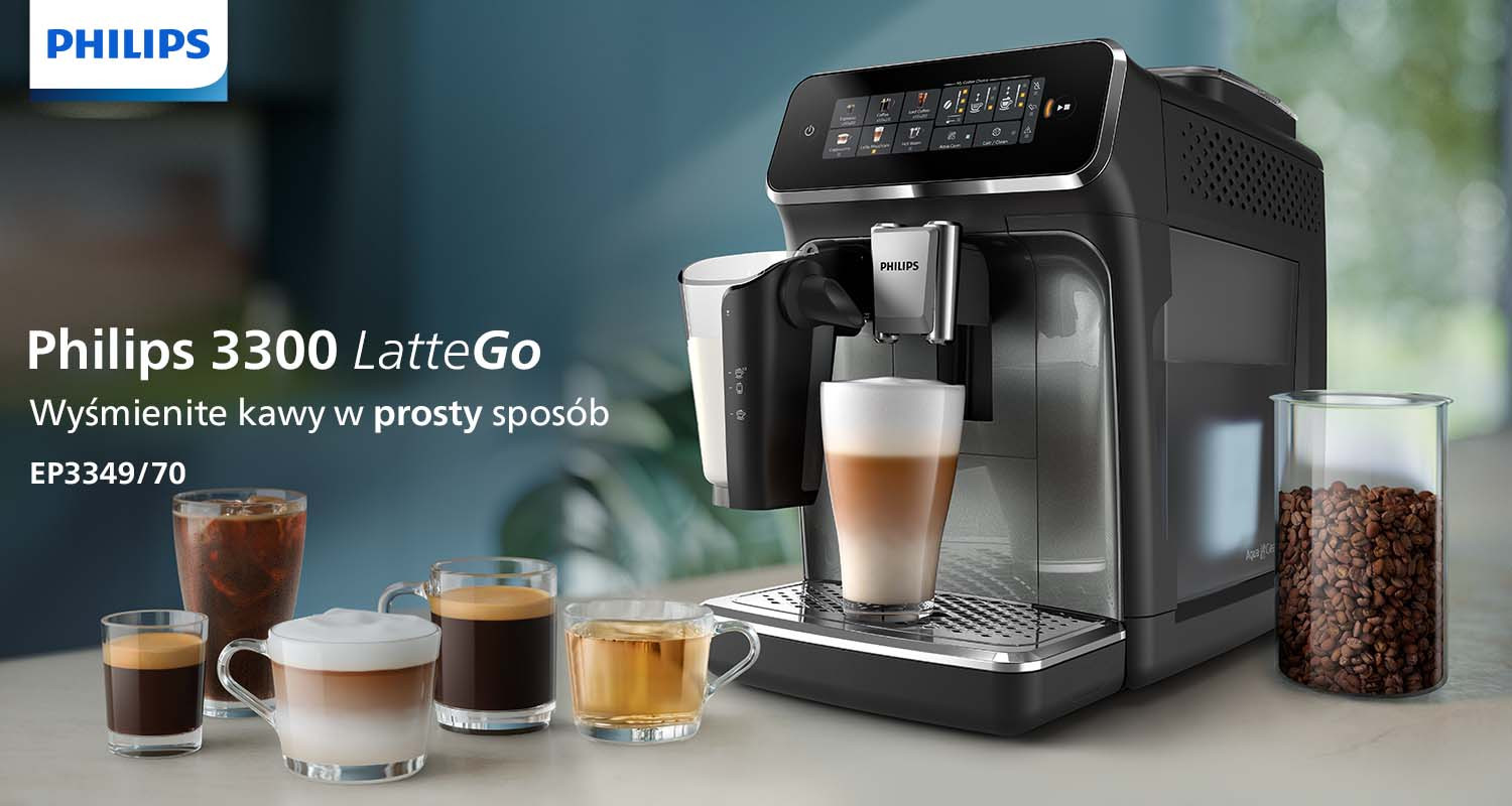Ekspres PHILIPS 3300 LatteGo EP3349/70 - Opinie i ceny na Ceneo.pl